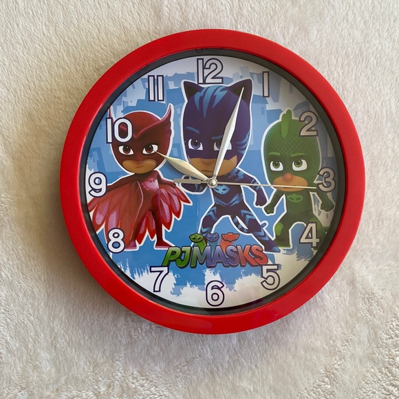 PJ masks | Wall Decor | 4 Pj Masks Wall Clock 10 Inch Battery Operated ...